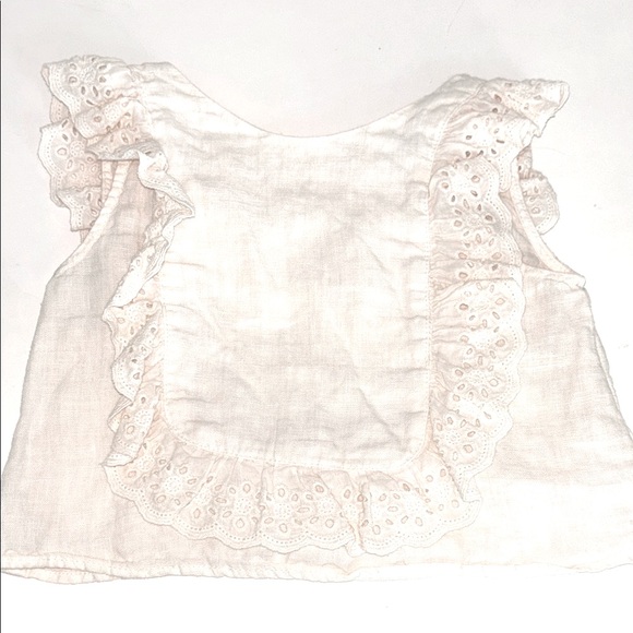 Zara | Matching Sets | Zara Cream Eyelet Trim Top And Pants Set | Poshmark